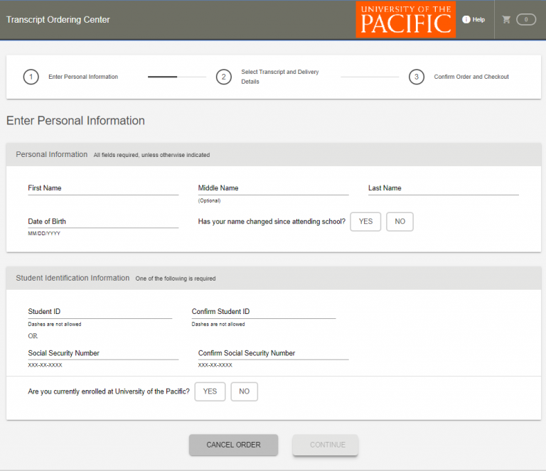 Transcripts | University of the Pacific, Benerd College - Teacher Friendly