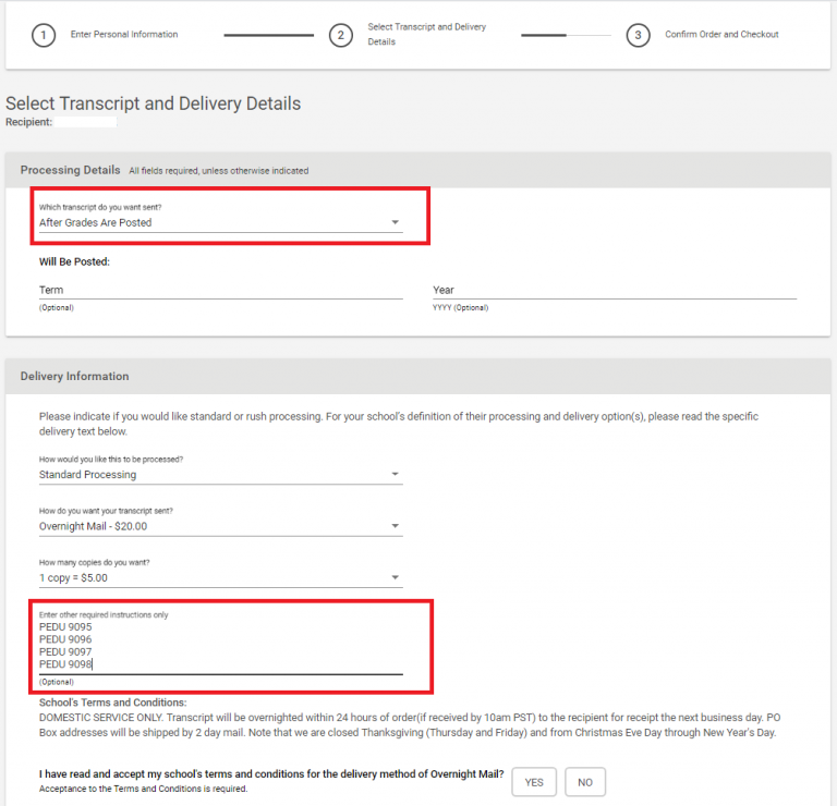 Transcripts | University of the Pacific, Benerd College - Teacher Friendly